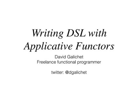writing dsl with applicative functors pdf programming languages