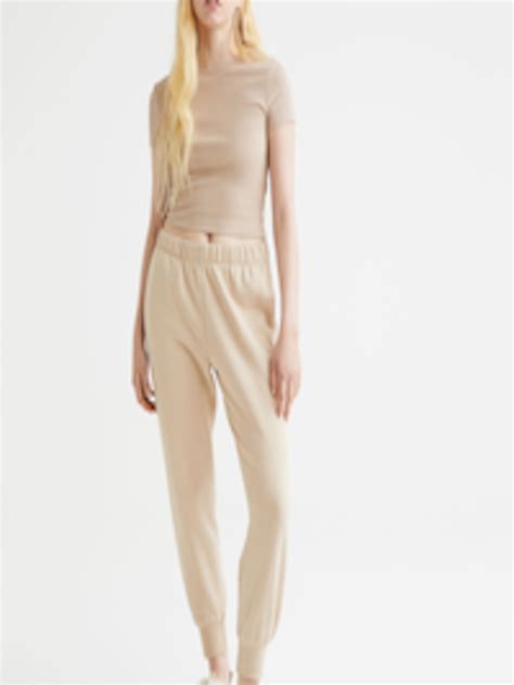 Buy Handm Women Beige Ribbed Cropped Top Tops For Women 19074154 Myntra