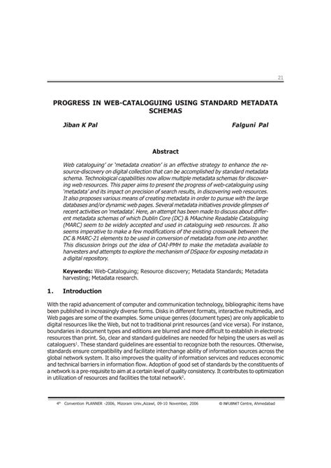 Pdf Progress In Web Cataloguing Using Standard Metadata Schemas