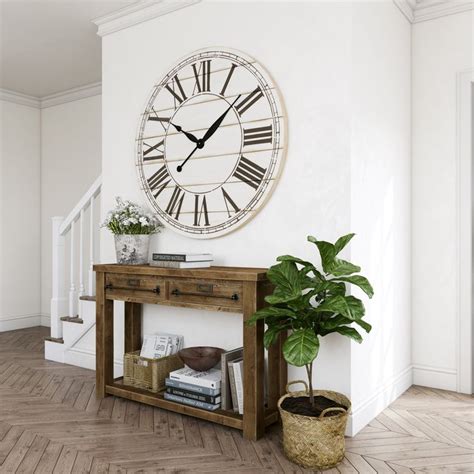 Renata Oversize Shiplap Wall Clock Wall