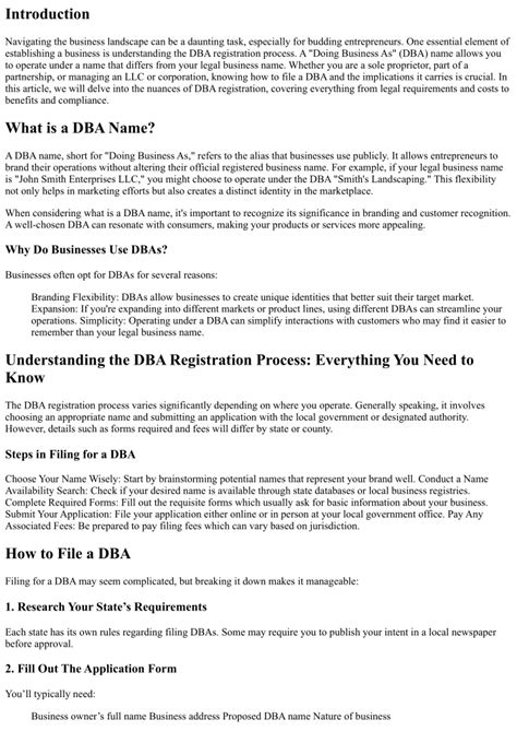 Ppt Understanding The Dba Registration Process Everything You Need
