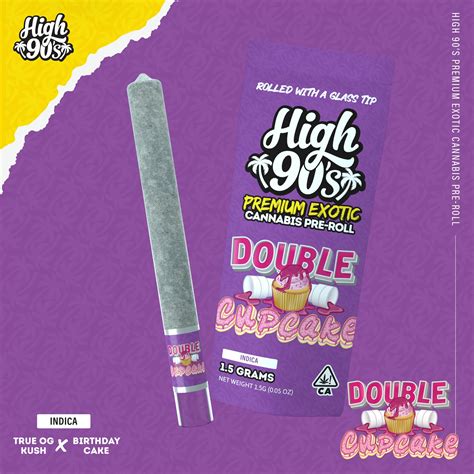 High 90s Double Cupcake 15g High Roller Pre Roll High 90s