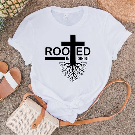 Rooted In Christ Christian Womenmen Unisex T Shirt