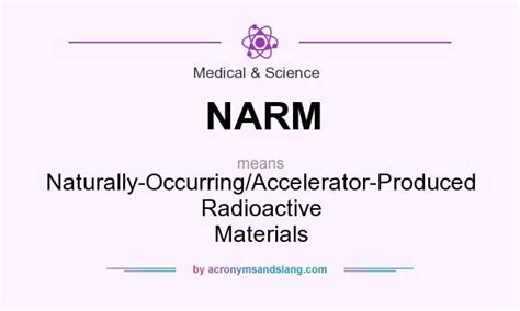 Narm Naturally Occurringaccelerator Produced Radioactive Materials In Medical And Science By