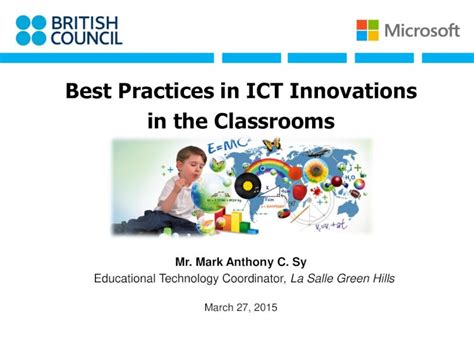 Pdf Best Practices In Ict Innovations In The Classrooms Mr Mark