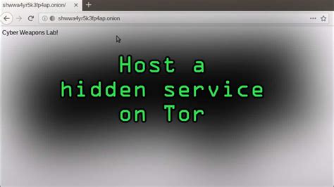 Do It Yourself Tutorials Host Your Own Tor Hidden Service With An