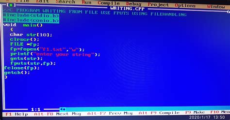 C Program Writing From File Use Fputs Using File Handling C Program Coding