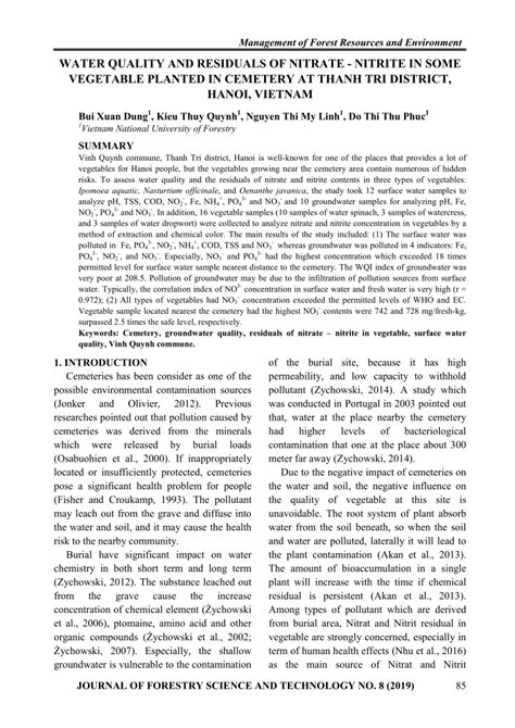 Pdf Management Of Forest Resources And Environment Water Quality And