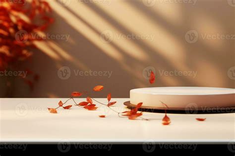 Blank Product Background For Displaying Fashion And Cream Cosmetics Decorations Modern Podium