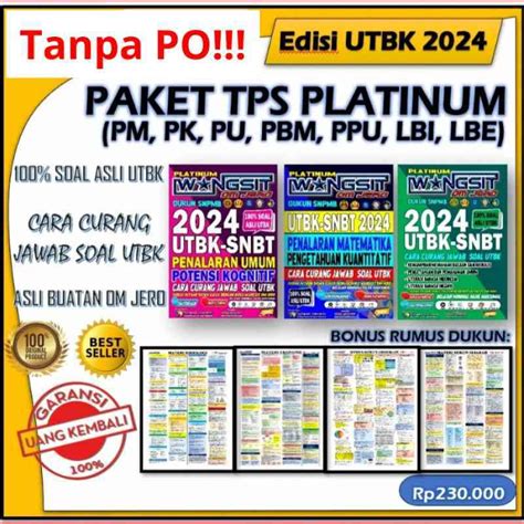 Jual Buku Utbk Ipa 2024 Wangsit Om Jero Platinum Ipa Sbmptn 2024 Di