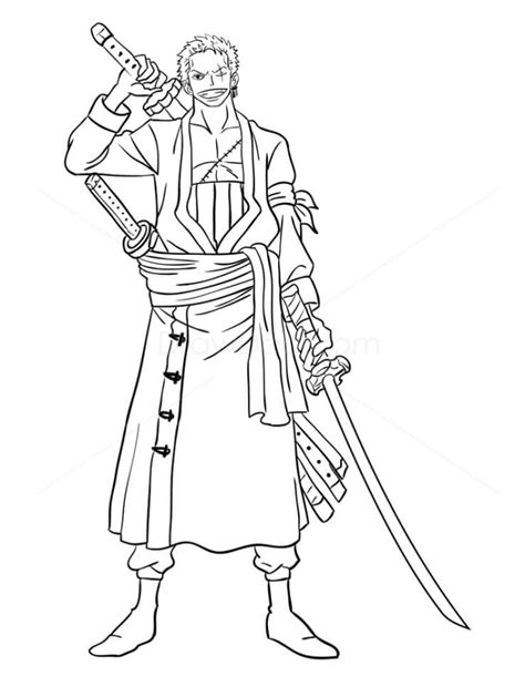 Coloriage Roronoa Zoro télécharger et imprimer gratuit