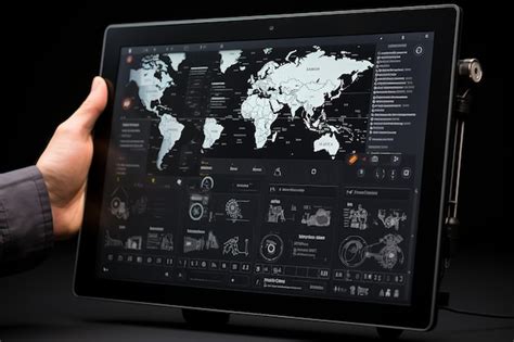 Premium Photo Tablet Displaying Weather Forecast Or News