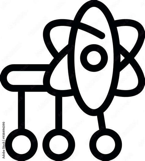 Atom Particle Is Moving On Three Wheels Symbolizing Scientific Research