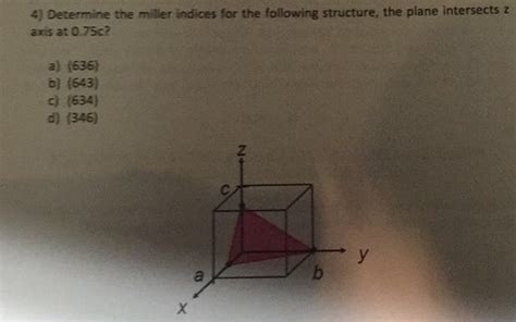 Solved Determine The Miller Indices For The Following Chegg