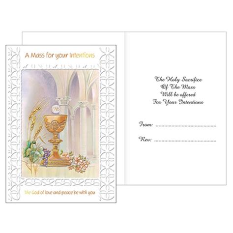A Mass For Your Intentions Greetings Card The God Of Love Of And Peace