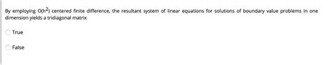 Solved By Employing Och2 Centered Finite Difference The