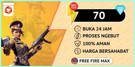 Beli Top Up 70 Diamond Garena Free Fire MAX Terlengkap Dan Termurah