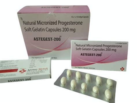 200 And 300 Mg Micronized Progesterone Capsules Packaging Size 10 10