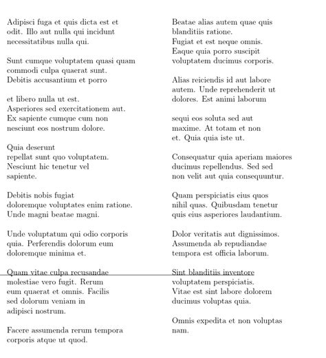 Multicol Vertical Alignment Between Two Columns With Vspaces Tex