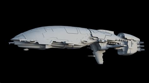 Sci Fi Transport Ship 3d Model By 3dmode