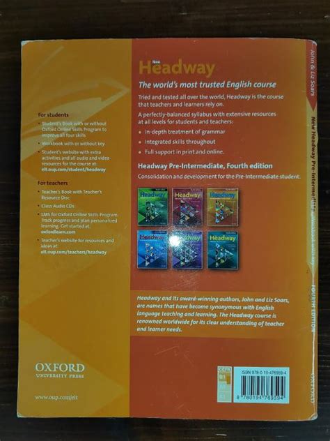 NEW HEADWAY PRE-INTERMEDIATE, WORKBOOK WITH KEY, FOURTH EDITION