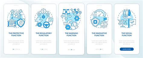 Economic Security Functions Blue Onboarding Mobile App Screen Protection Walkthrough 5 Steps