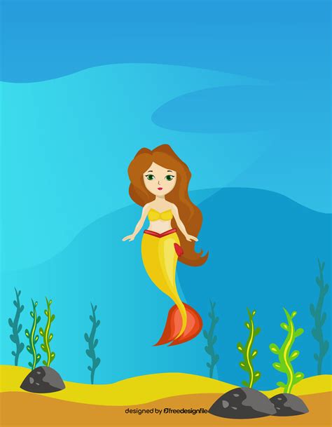 Cute Mermaid Vector Free Download