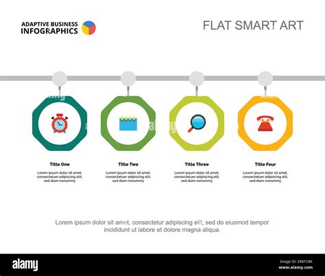 Four Points Workflow Slide Template Stock Vector Image And Art Alamy