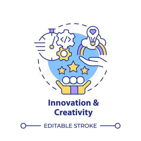 Innovation And Creativity Multi Color Concept Icon Stock Vector Illustration Of Round Benefit
