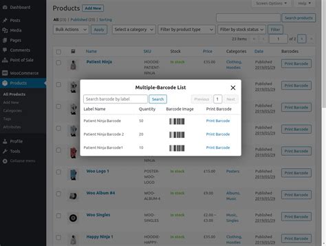 Woocommerce Pos Multiple Quantity Barcode Print Bulk Quantity