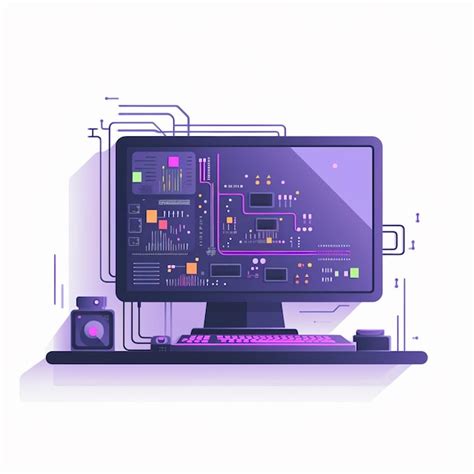 Premium Vector Vector Computer Illustration Technology Internet Digital Modern Business Icon