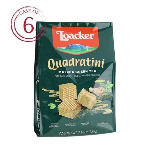 Matcha Quadratini Wafers 7 7 Oz Case Of 6 46 2 Oz Loacker Eataly