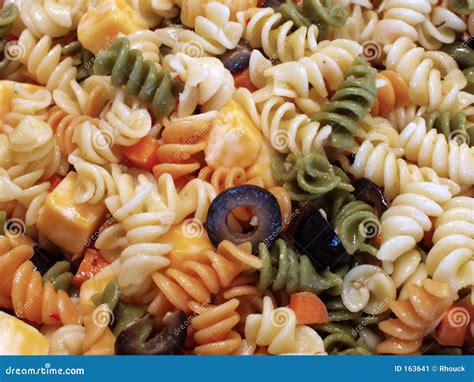 Pasta Salad Stock Image Image Of Olives Pasta Chilled 163641