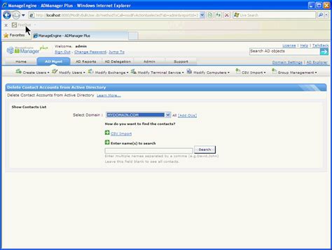 Web Based Active Directory Management For Microsoft Windows 2000 2003 2008 Servers ADManager Plus