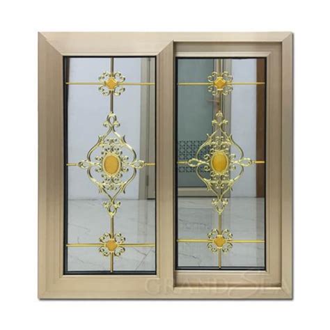 Best Double Toughened Aluminum Sliding Window Tinted Glass Flower