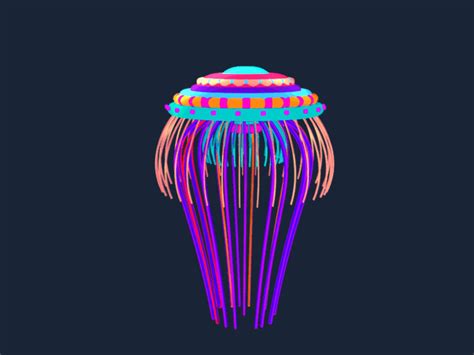Colorful Jellyfish Motion Graphics Art