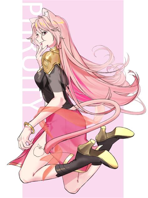 Juu 45 Jujut Phruity Holostars Highres 1girl Animal Ears Apple