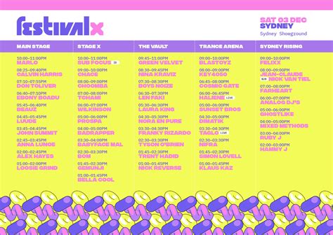 Festival X 2022 Set Times Revealed Oz Edm Electronic Dance Music News Australia