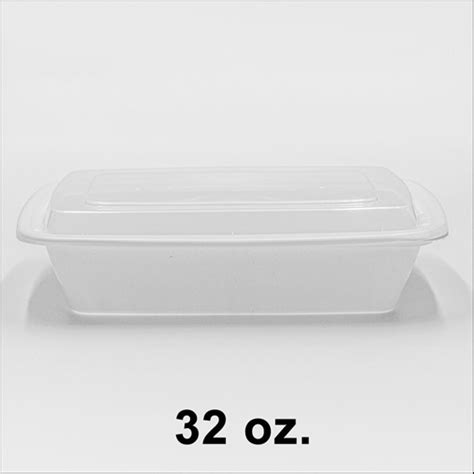 32 Oz Fh 78w Rectangular White Plastic Container Set 150case
