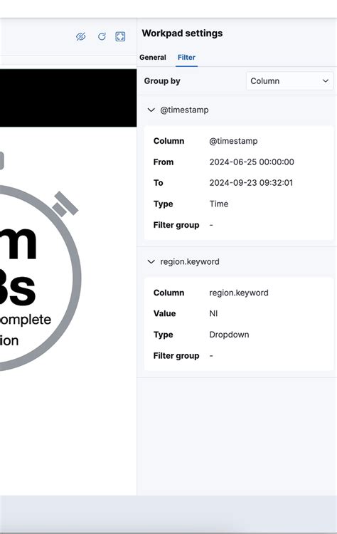 how to add remove the global filter on canvas dashboard kibana