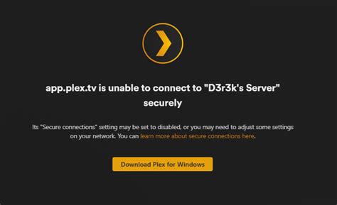 Unable To Connect Clients To Server After Migration Plex Media Server
