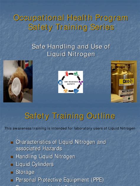 Liquid Nitrogen Safety Training Nitrogen Personal Protective Equipment