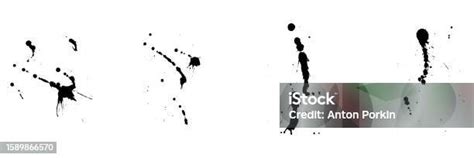 추상 스패터 컬렉션 블랙 페인트 브러시 스플래터 더러운 잉크 얼룩 세트 페인트 브러시 얼룩 잉크 스플래쉬 얼룩 텍스처 효과 거친 스플랫 그런지 디자인 요소 격리된 벡터 그림