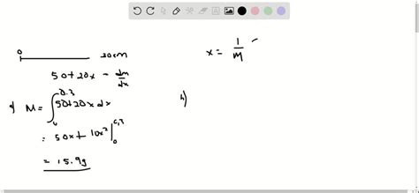 Solved A Rod Of Length 30 0 Cm Has Linear Density Mass Per Length