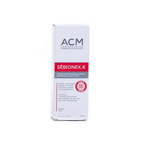Acm Sebionex K Creme Keratoregulatrice Aha 15 40 Ml Carol Tienda Online