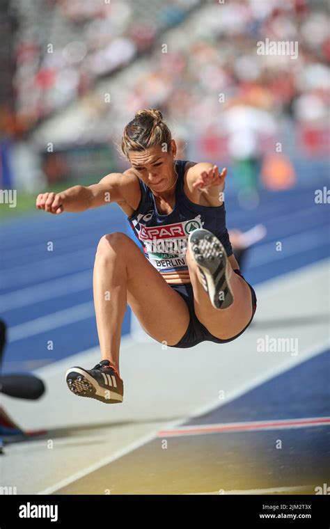 Esther Turpin Participating In The Heptathlon Long Jump At The European