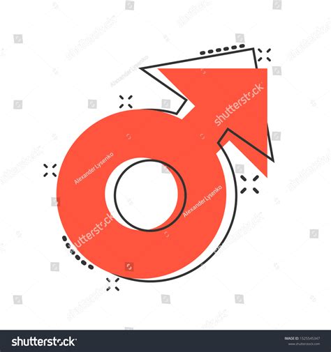 Vector Cartoon Male Sex Symbol Icon Stock Vector Royalty Free