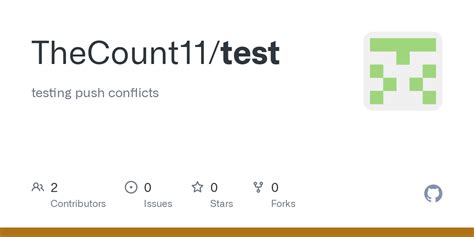 Github Thecount11test Testing Push Conflicts