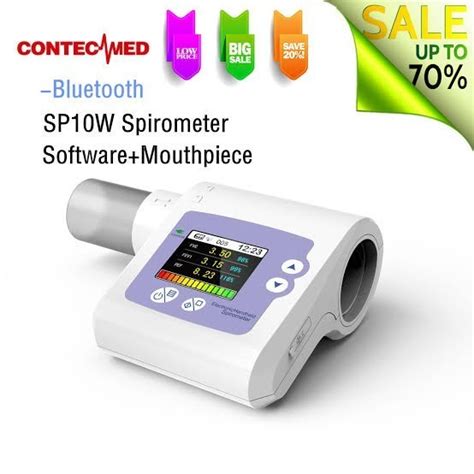 Jual Contec Sp10w Bluetooth Digital Spirometer Lung Breathing Diagnostic Spirometry Volumetric