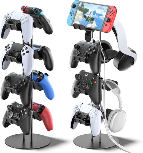 Controller Holder And Headset Stand For Desk 4 Tiers Game Remote Controller Stand
